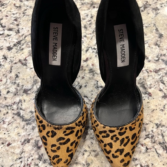 Steve Madden | Shoes | Steve Madden Leopard Print With Black Suede Back ...